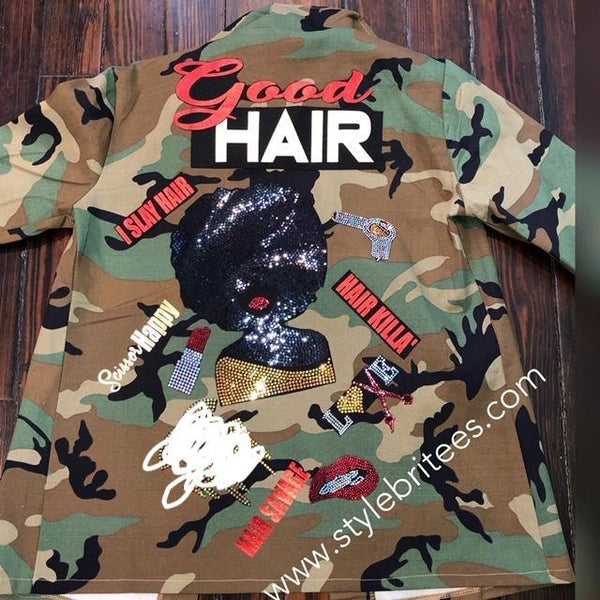 CUSTOMIZE CAMOUFLAGE BLING Patchwork JACKET – StylebriTees